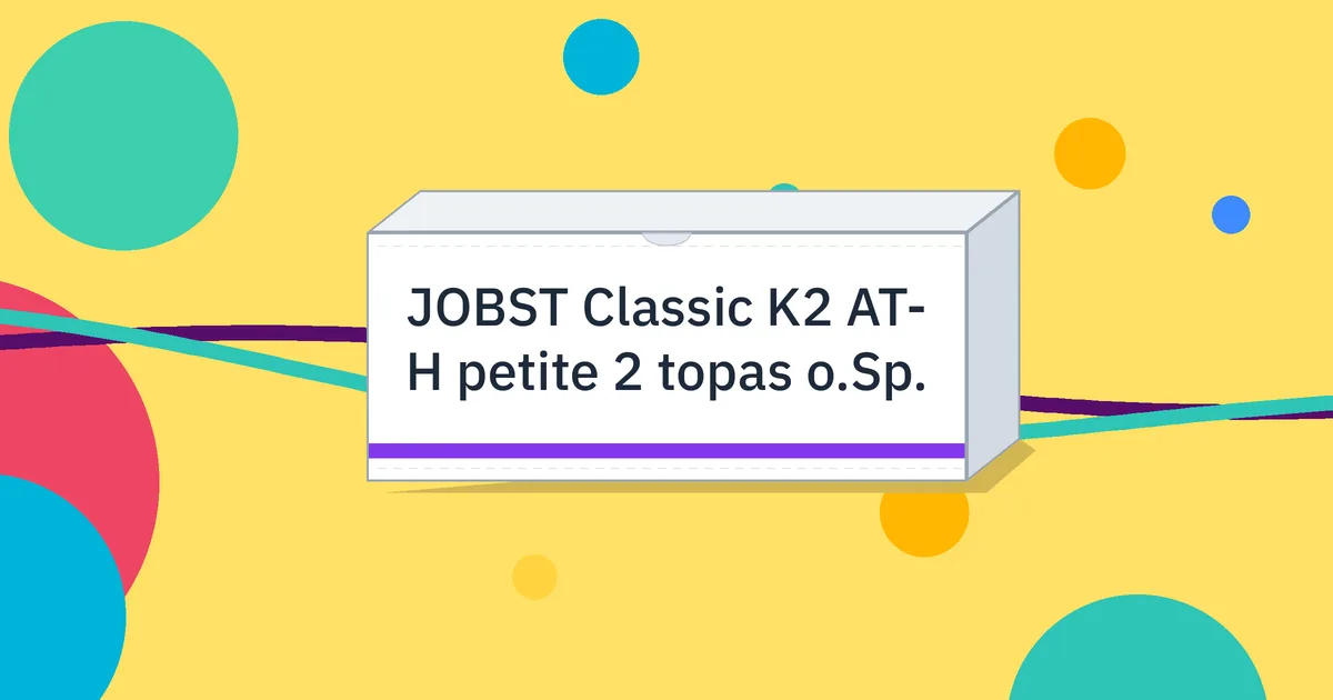 Symbolbild: Packung mit der Aufschrift JOBST Classic K2 AT-H petite 2 topas o.Sp. (PZN 13067827) – Verfügbarkeit und Bezug in Apotheken in Frankfurt am Main