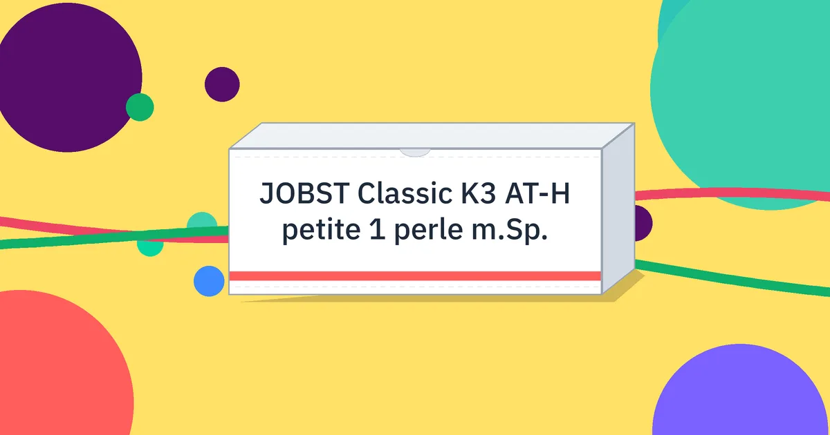 Symbolbild: Packung mit der Aufschrift JOBST Classic K3 AT-H petite 1 perle m.Sp. (PZN 13076631) – Verfügbarkeit und Bezug in Apotheken in Frankfurt am Main