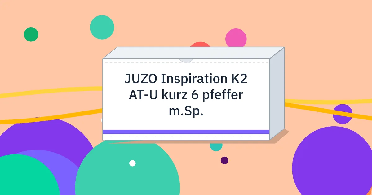 Symbolbild: Packung mit der Aufschrift JUZO Inspiration K2 AT-U kurz 6 pfeffer m.Sp. (PZN 14929716) – Verfügbarkeit und Bezug in Apotheken in Frankfurt am Main