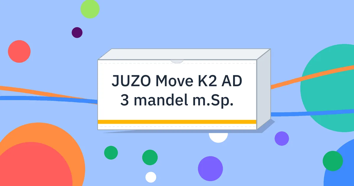 Symbolbild: Packung mit der Aufschrift JUZO Move K2 AD 3 mandel m.Sp. (PZN 16340815) – Verfügbarkeit und Bezug in Apotheken in Frankfurt am Main