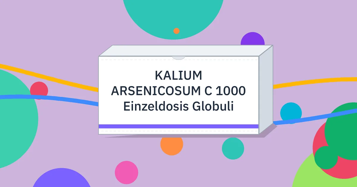 Symbolbild: Packung mit der Aufschrift KALIUM ARSENICOSUM C 1000 Einzeldosis Globuli (PZN 02694604) – Verfügbarkeit und Bezug in Apotheken in Frankfurt am Main