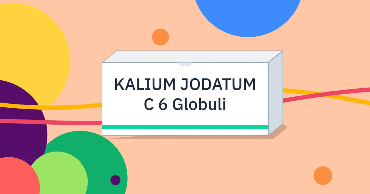 Symbolbild: Packung mit der Aufschrift KALIUM JODATUM C 6 Globuli (PZN 07171242) – Verfügbarkeit und Bezug in Apotheken in Frankfurt am Main