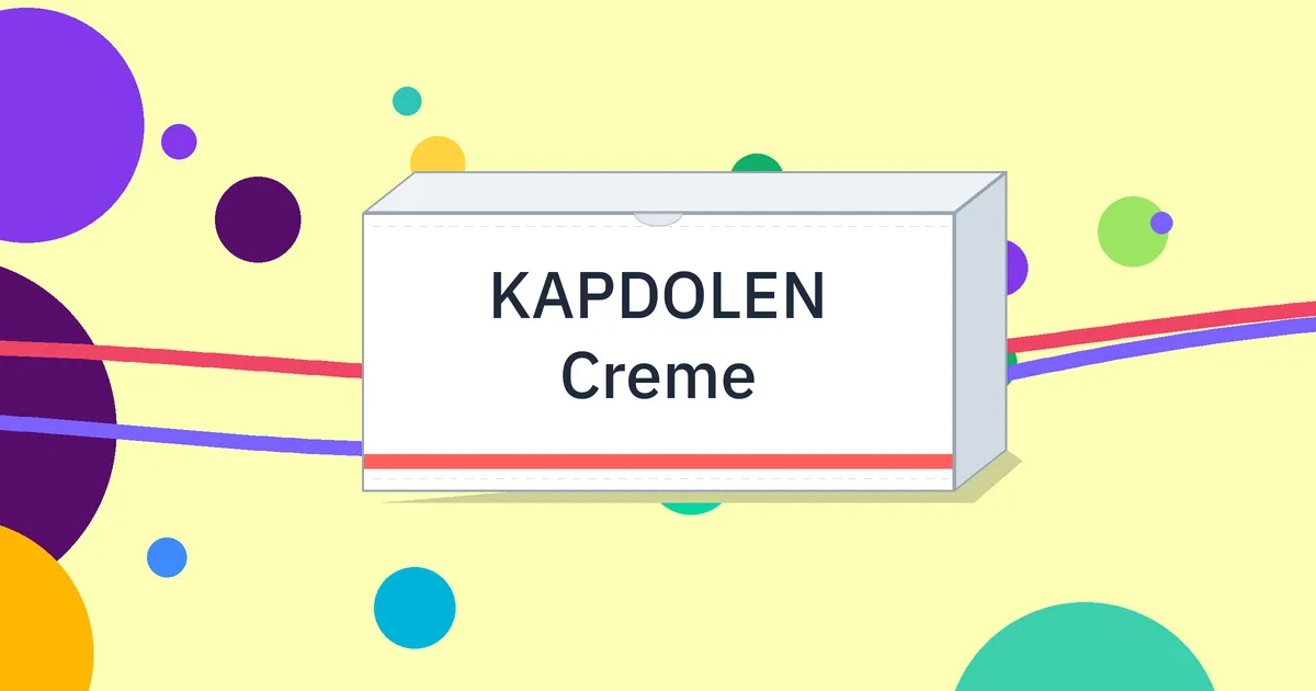 Symbolbild: Packung mit der Aufschrift KAPDOLEN Creme (PZN 14403339) – Verfügbarkeit und Bezug in Apotheken in Frankfurt am Main