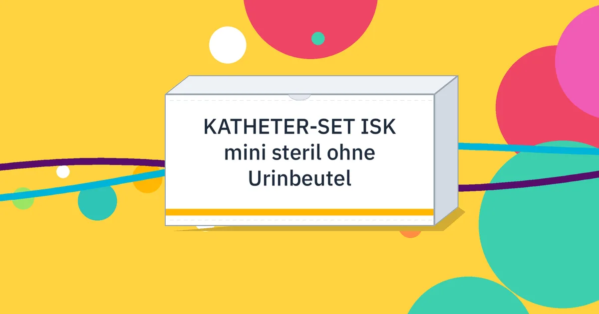Symbolbild: Packung mit der Aufschrift KATHETER-SET ISK mini steril ohne Urinbeutel (PZN 16836893) – Verfügbarkeit und Bezug in Apotheken in Frankfurt am Main