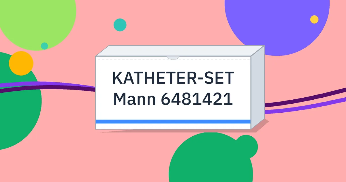 Symbolbild: Packung mit der Aufschrift KATHETER-SET Mann 6481421 (PZN 02740729) – Verfügbarkeit und Bezug in Apotheken in Frankfurt am Main