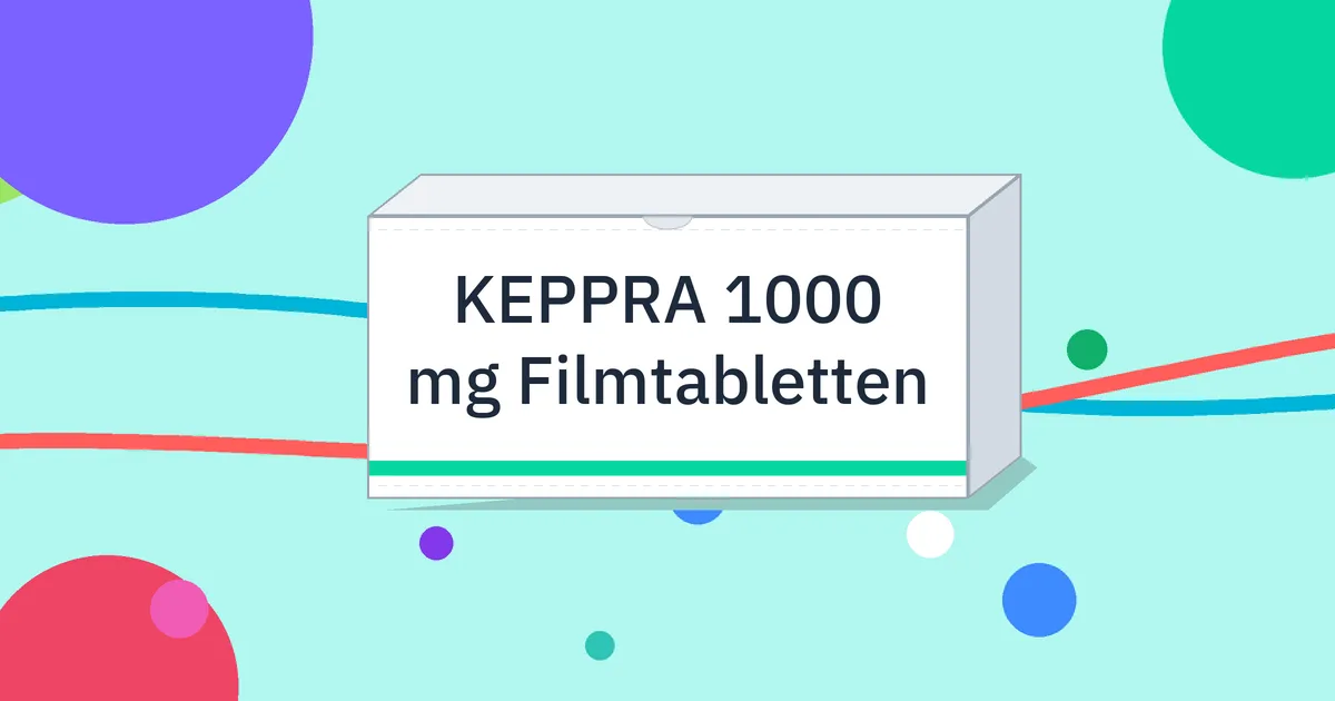 Symbolbild: Packung mit der Aufschrift KEPPRA 1000 mg Filmtabletten (PZN 09686536) – Verfügbarkeit und Bezug in Apotheken in Frankfurt am Main