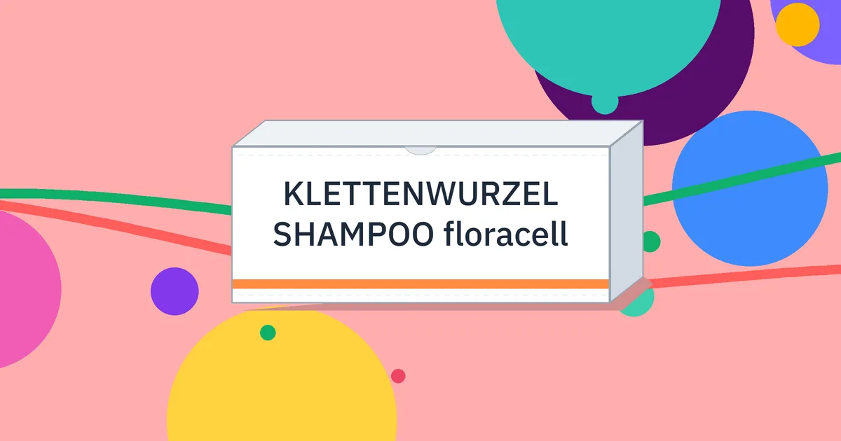 Symbolbild: Packung mit der Aufschrift KLETTENWURZEL SHAMPOO floracell (PZN 04677277) – Verfügbarkeit und Bezug in Apotheken in Frankfurt am Main