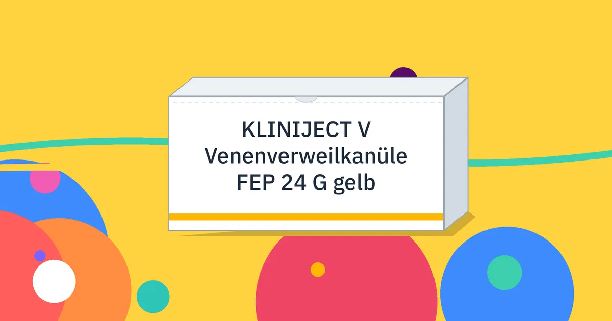 Symbolbild: Packung mit der Aufschrift KLINIJECT V Venenverweilkanüle FEP 24 G gelb (PZN 00367605) – Verfügbarkeit und Bezug in Apotheken in Frankfurt am Main