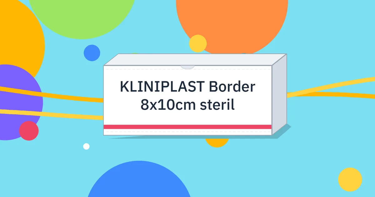Symbolbild: Packung mit der Aufschrift KLINIPLAST Border 8x10cm steril (PZN 09731024) – Verfügbarkeit und Bezug in Apotheken in Frankfurt am Main