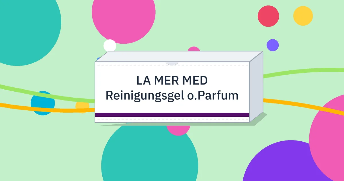 Symbolbild: Packung mit der Aufschrift LA MER MED Reinigungsgel o.Parfum (PZN 18066442) – Verfügbarkeit und Bezug in Apotheken in Frankfurt am Main