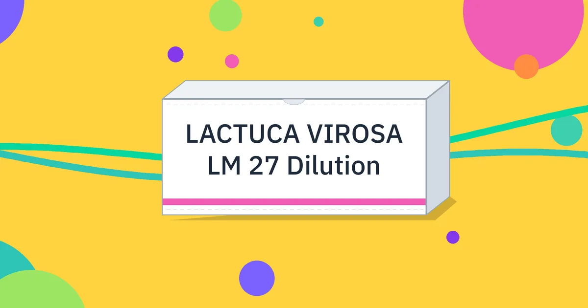 Symbolbild: Packung mit der Aufschrift LACTUCA VIROSA LM 27 Dilution (PZN 13520994) – Verfügbarkeit und Bezug in Apotheken in Frankfurt am Main