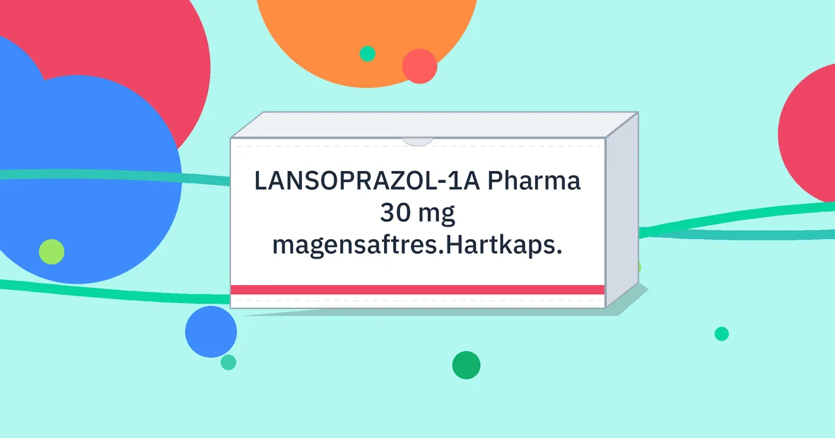 Symbolbild: Packung mit der Aufschrift LANSOPRAZOL-1A Pharma 30 mg magensaftres.Hartkaps. (PZN 04610468) – Verfügbarkeit und Bezug in Apotheken in Frankfurt am Main