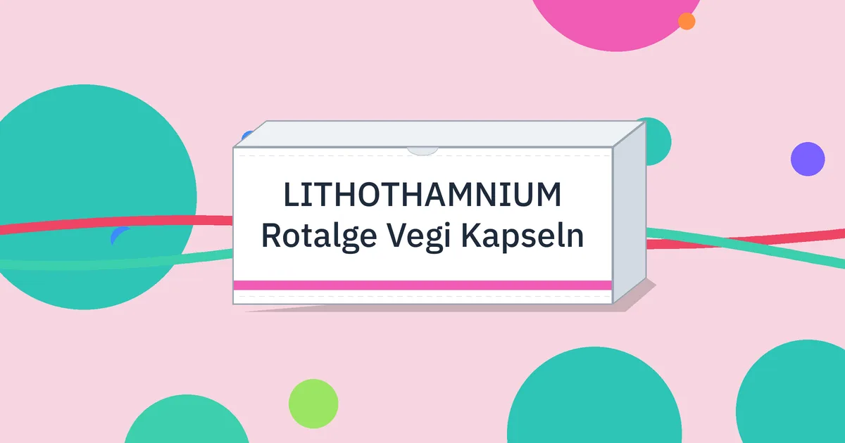 Symbolbild: Packung mit der Aufschrift LITHOTHAMNIUM Rotalge Vegi Kapseln (PZN 00649373) – Verfügbarkeit und Bezug in Apotheken in Frankfurt am Main