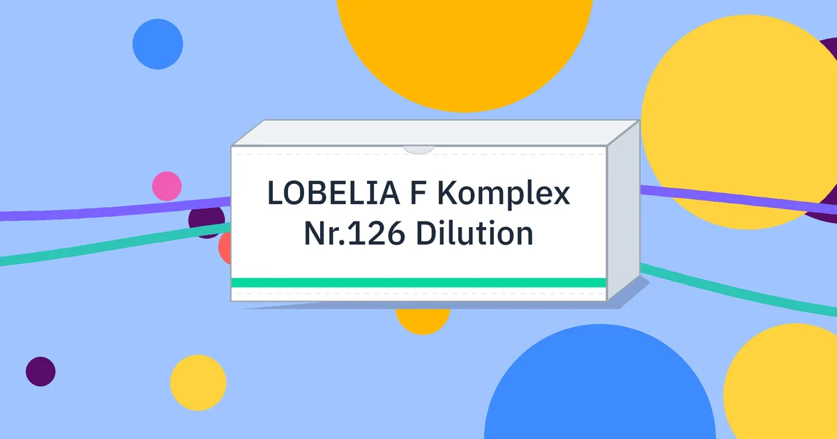 Symbolbild: Packung mit der Aufschrift LOBELIA F Komplex Nr.126 Dilution (PZN 01013016) – Verfügbarkeit und Bezug in Apotheken in Frankfurt am Main