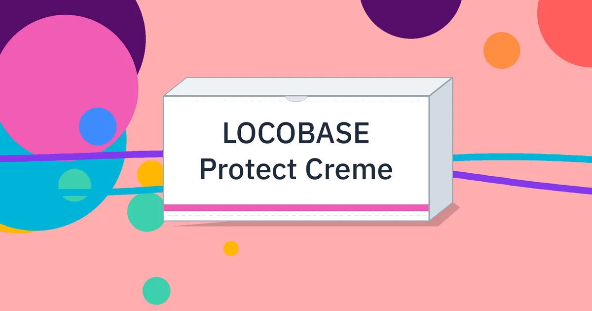 Symbolbild: Packung mit der Aufschrift LOCOBASE Protect Creme (PZN 19431926) – Verfügbarkeit und Bezug in Apotheken in Frankfurt am Main