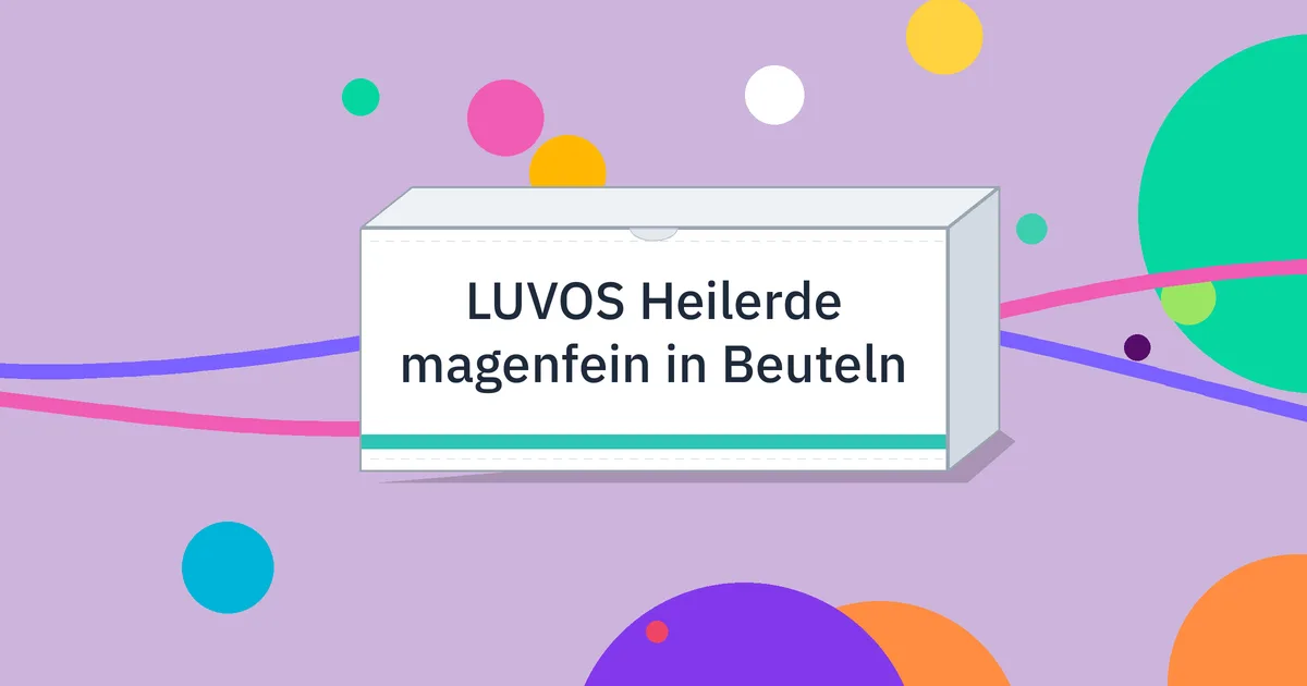 Symbolbild: Packung mit der Aufschrift LUVOS Heilerde magenfein in Beuteln (PZN 09724202) – Verfügbarkeit und Bezug in Apotheken in Frankfurt am Main