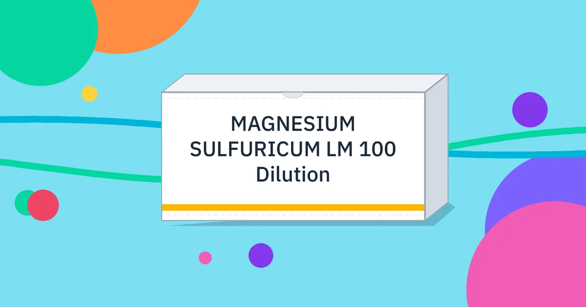 Symbolbild: Packung mit der Aufschrift MAGNESIUM SULFURICUM LM 100 Dilution (PZN 12940323) – Verfügbarkeit und Bezug in Apotheken in Frankfurt am Main
