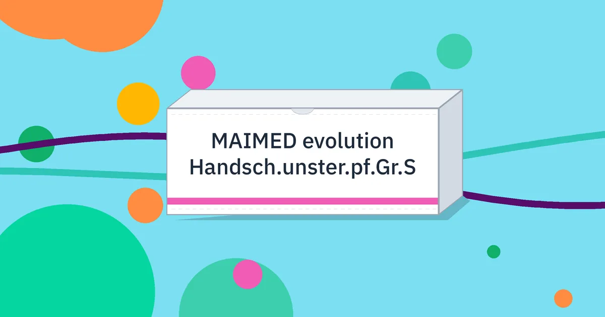 Symbolbild: Packung mit der Aufschrift MAIMED evolution Handsch.unster.pf.Gr.S (PZN 10144289) – Verfügbarkeit und Bezug in Apotheken in Frankfurt am Main