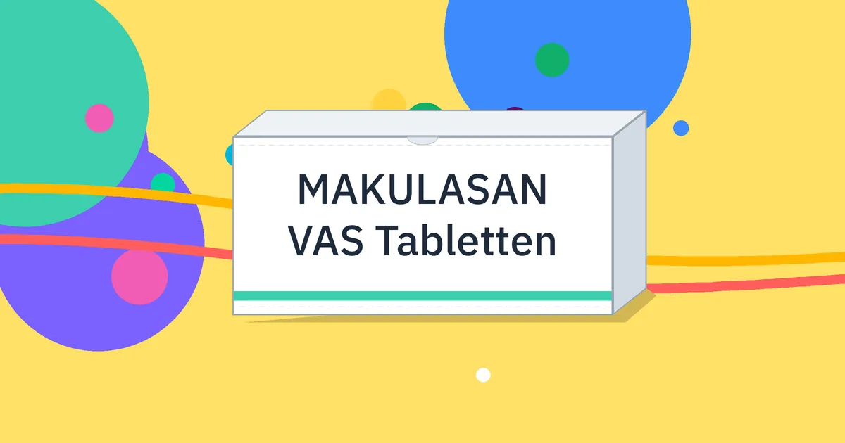 Symbolbild: Packung mit der Aufschrift MAKULASAN VAS Tabletten (PZN 11335494) – Verfügbarkeit und Bezug in Apotheken in Frankfurt am Main