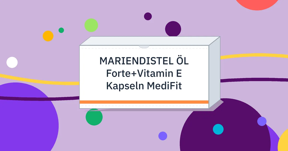 Symbolbild: Packung mit der Aufschrift MARIENDISTEL ÖL Forte+Vitamin E Kapseln MediFit (PZN 11293011) – Verfügbarkeit und Bezug in Apotheken in Frankfurt am Main