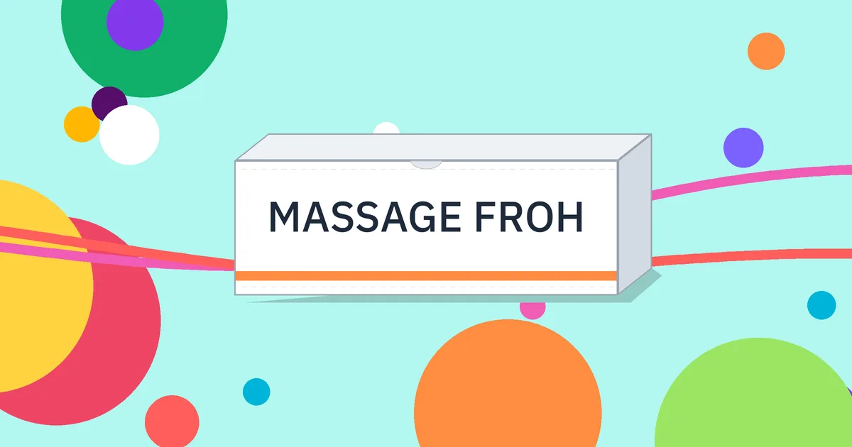 Symbolbild: Packung mit der Aufschrift MASSAGE FROH (PZN 02575561) – Verfügbarkeit und Bezug in Apotheken in Frankfurt am Main