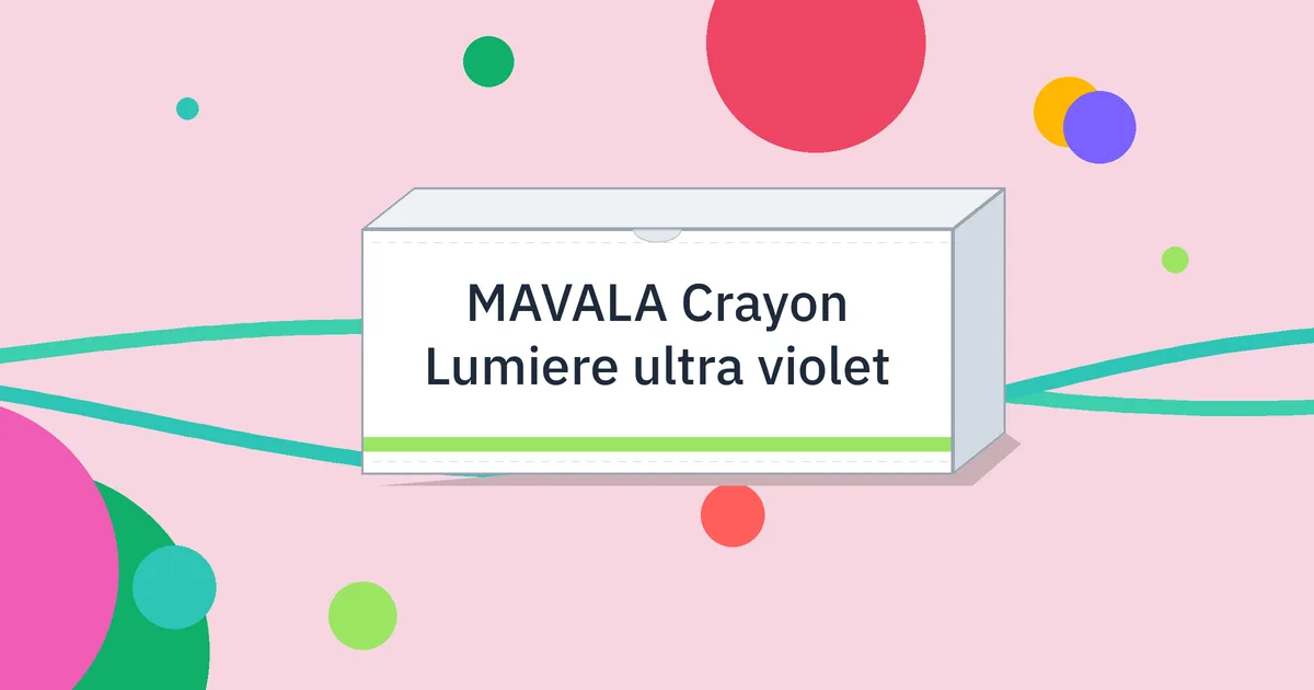 Symbolbild: Packung mit der Aufschrift MAVALA Crayon Lumiere ultra violet (PZN 20693979) – Verfügbarkeit und Bezug in Apotheken in Frankfurt am Main
