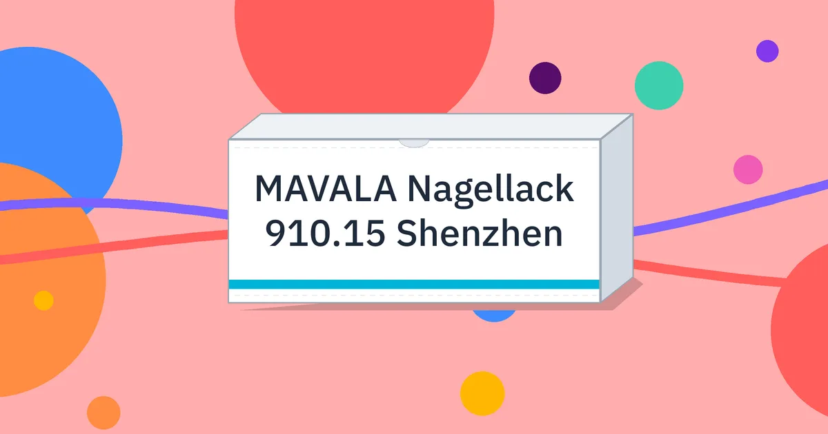Symbolbild: Packung mit der Aufschrift MAVALA Nagellack 910.15 Shenzhen (PZN 14051024) – Verfügbarkeit und Bezug in Apotheken in Frankfurt am Main