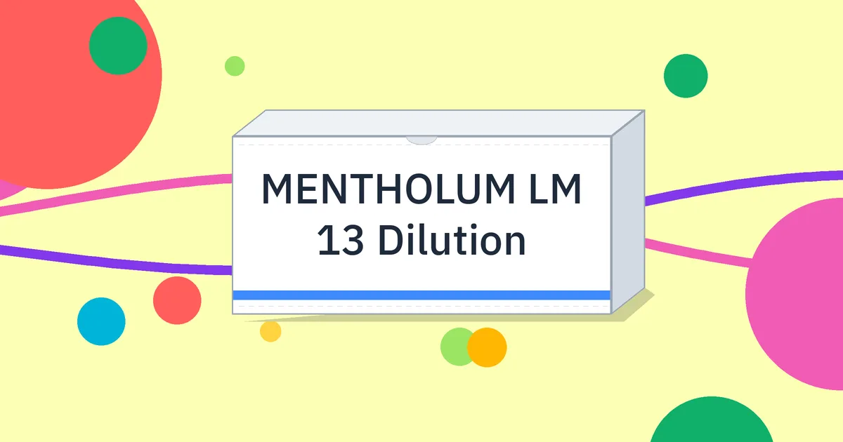 Symbolbild: Packung mit der Aufschrift MENTHOLUM LM 13 Dilution (PZN 13604679) – Verfügbarkeit und Bezug in Apotheken in Frankfurt am Main