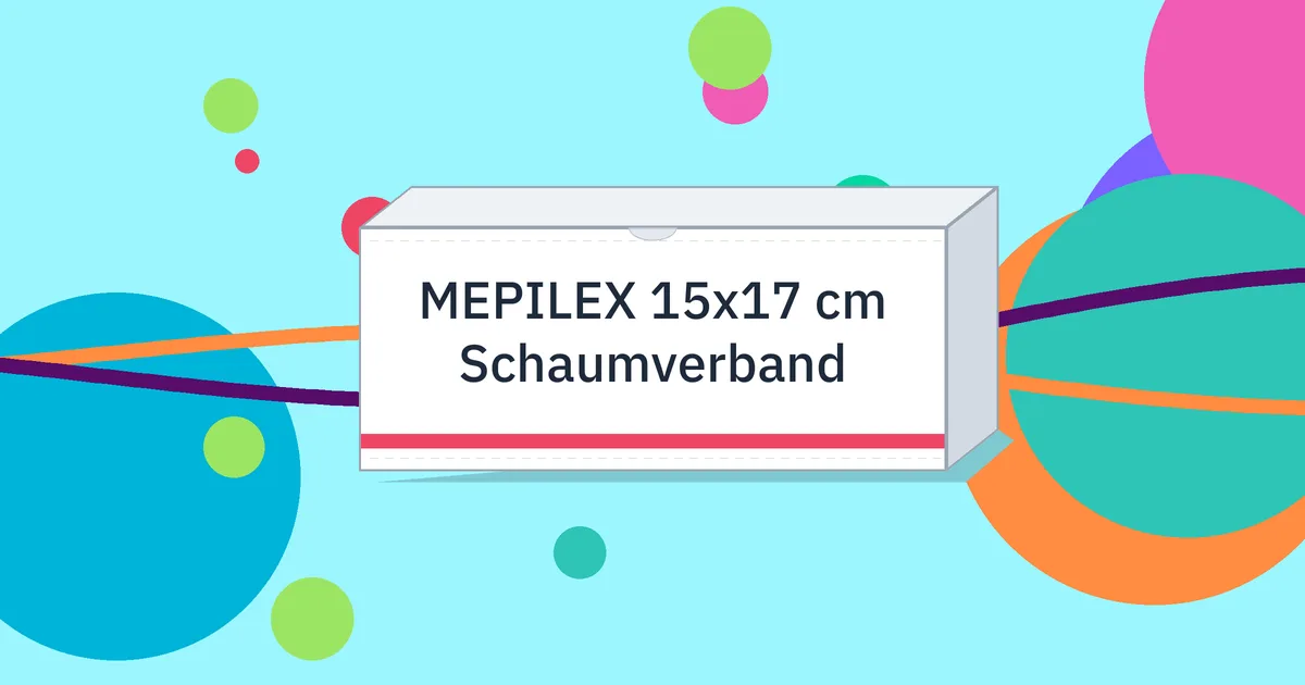 Symbolbild: Packung mit der Aufschrift MEPILEX 15x17 cm Schaumverband (PZN 14335201) – Verfügbarkeit und Bezug in Apotheken in Frankfurt am Main