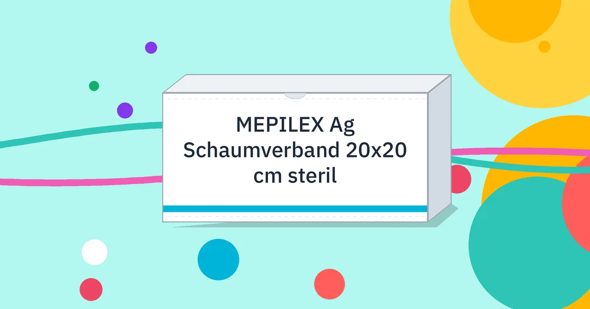 Symbolbild: Packung mit der Aufschrift MEPILEX Ag Schaumverband 20x20 cm steril (PZN 11518421) – Verfügbarkeit und Bezug in Apotheken in Frankfurt am Main