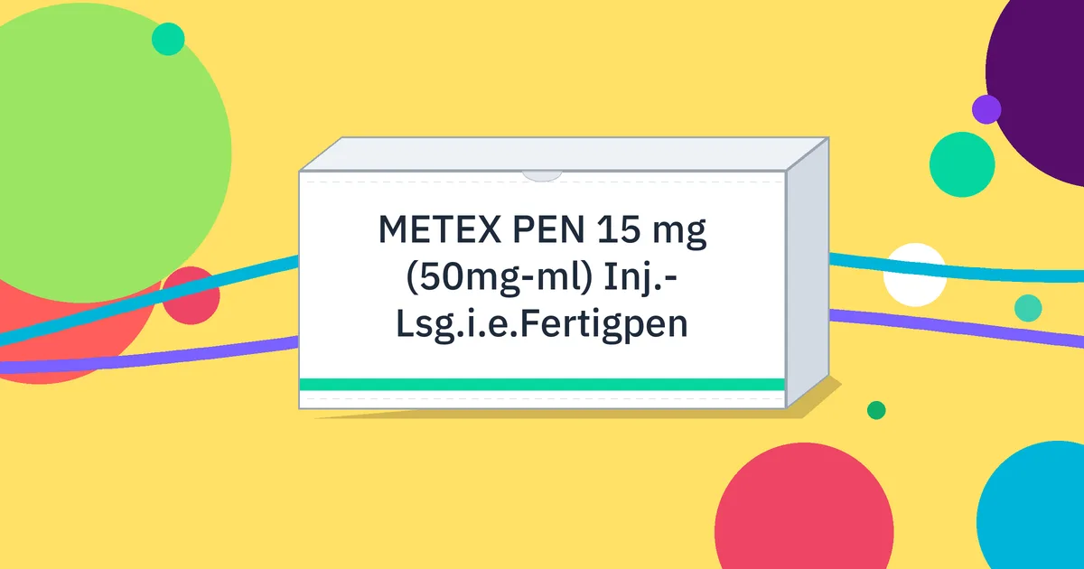Symbolbild: Packung mit der Aufschrift METEX PEN 15 mg (50mg-ml) Inj.-Lsg.i.e.Fertigpen (PZN 18169981) – Verfügbarkeit und Bezug in Apotheken in Frankfurt am Main
