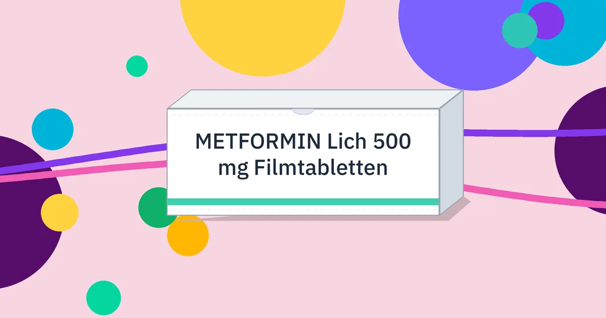 Symbolbild: Packung mit der Aufschrift METFORMIN Lich 500 mg Filmtabletten (PZN 00454043) – Verfügbarkeit und Bezug in Apotheken in Frankfurt am Main