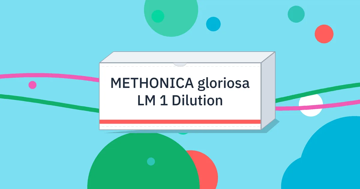 Symbolbild: Packung mit der Aufschrift METHONICA gloriosa LM 1 Dilution (PZN 13606419) – Verfügbarkeit und Bezug in Apotheken in Frankfurt am Main