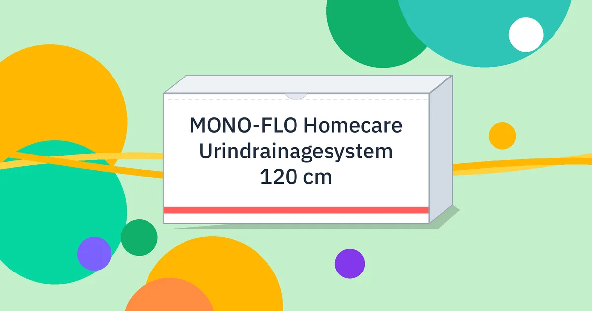 Symbolbild: Packung mit der Aufschrift MONO-FLO Homecare Urindrainagesystem 120 cm (PZN 09728720) – Verfügbarkeit und Bezug in Apotheken in Frankfurt am Main
