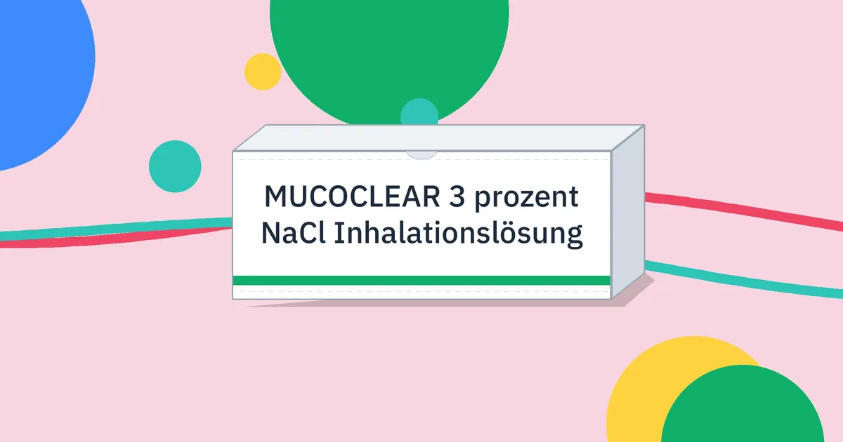 Symbolbild: Packung mit der Aufschrift MUCOCLEAR 3 prozent NaCl Inhalationslösung (PZN 05737219) – Verfügbarkeit und Bezug in Apotheken in Frankfurt am Main