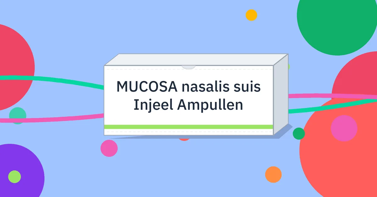 Symbolbild: Packung mit der Aufschrift MUCOSA nasalis suis Injeel Ampullen (PZN 00688137) – Verfügbarkeit und Bezug in Apotheken in Frankfurt am Main