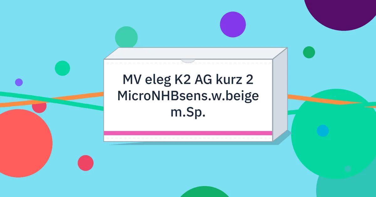 Symbolbild: Packung mit der Aufschrift MV eleg K2 AG kurz 2 MicroNHBsens.w.beige m.Sp. (PZN 15711623) – Verfügbarkeit und Bezug in Apotheken in Frankfurt am Main