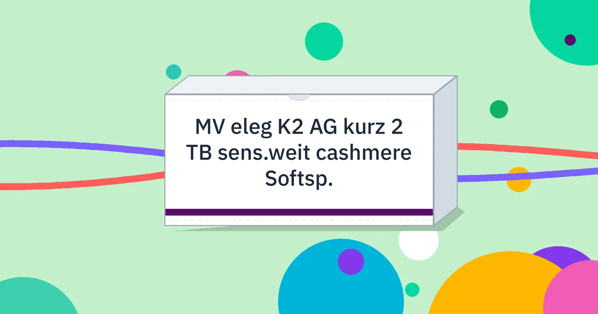 Symbolbild: Packung mit der Aufschrift MV eleg K2 AG kurz 2 TB sens.weit cashmere Softsp. (PZN 15273873) – Verfügbarkeit und Bezug in Apotheken in Frankfurt am Main