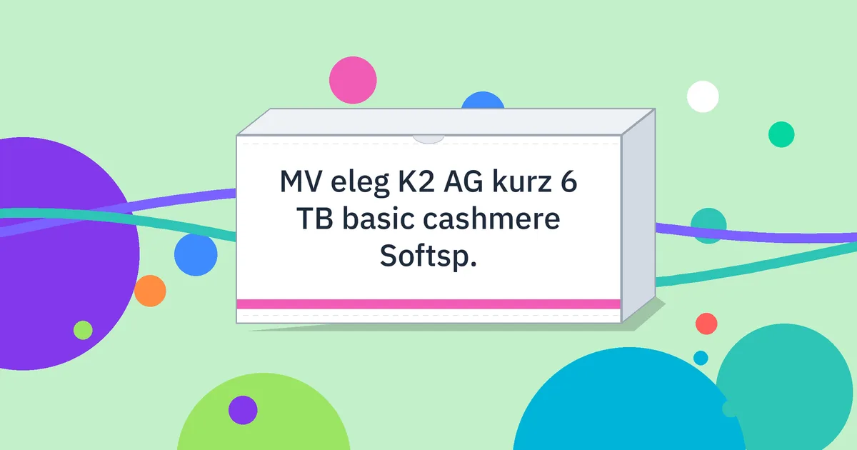 Symbolbild: Packung mit der Aufschrift MV eleg K2 AG kurz 6 TB basic cashmere Softsp. (PZN 14676882) – Verfügbarkeit und Bezug in Apotheken in Frankfurt am Main