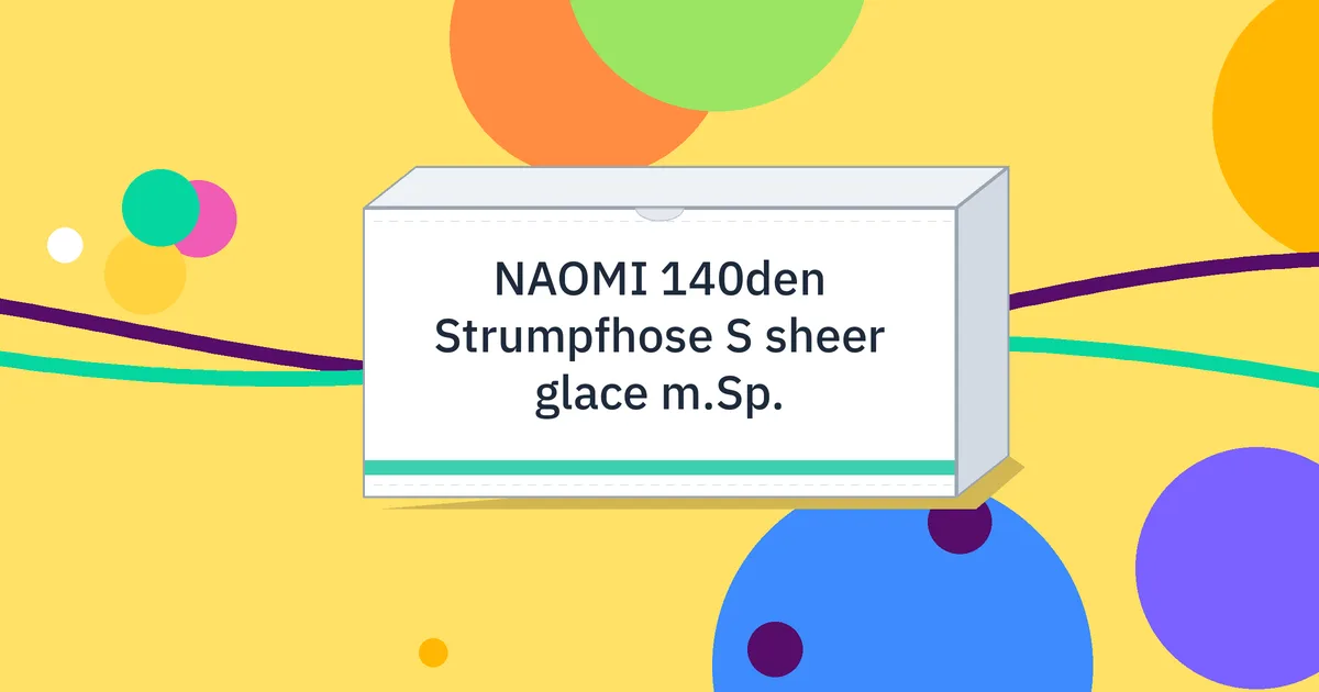 Symbolbild: Packung mit der Aufschrift NAOMI 140den Strumpfhose S sheer glace m.Sp. (PZN 16178177) – Verfügbarkeit und Bezug in Apotheken in Frankfurt am Main