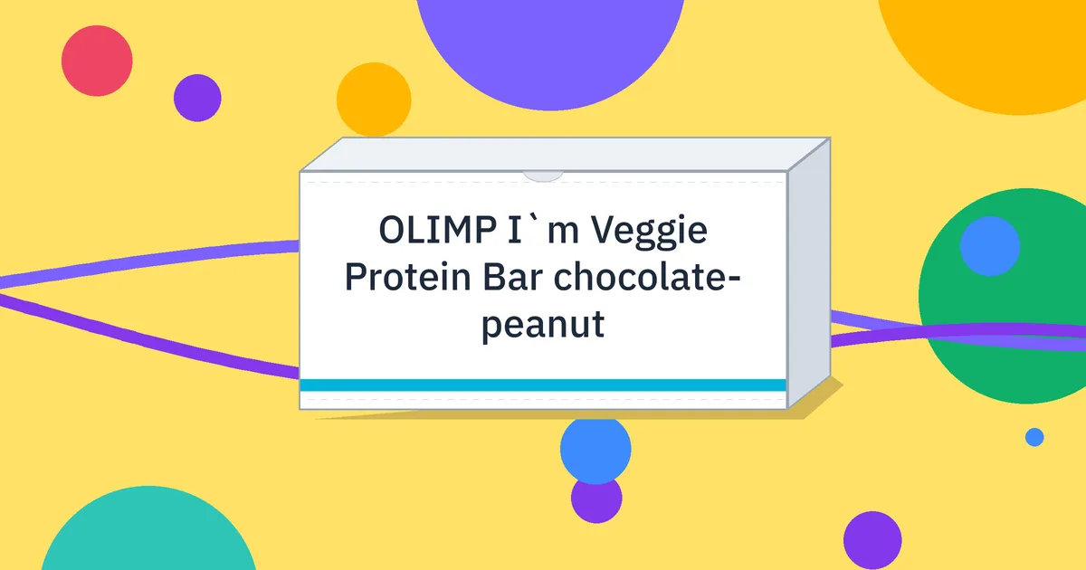 Symbolbild: Packung mit der Aufschrift OLIMP I`m Veggie Protein Bar chocolate-peanut (PZN 19139516) – Verfügbarkeit und Bezug in Apotheken in Frankfurt am Main