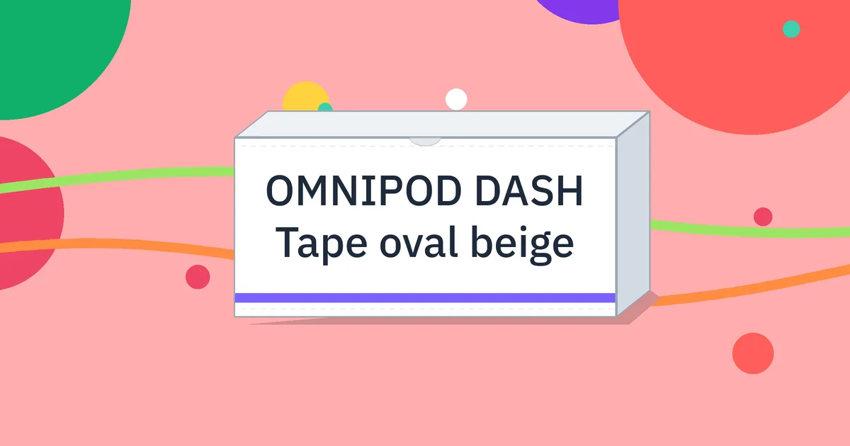 Symbolbild: Packung mit der Aufschrift OMNIPOD DASH Tape oval beige (PZN 18178885) – Verfügbarkeit und Bezug in Apotheken in Frankfurt am Main