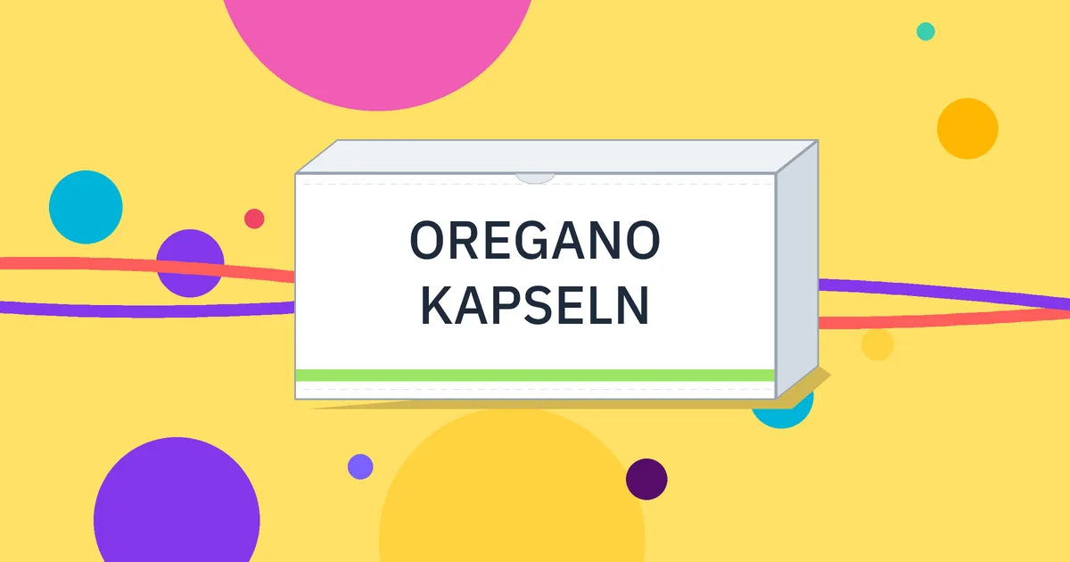 Symbolbild: Packung mit der Aufschrift OREGANO KAPSELN (PZN 07285299) – Verfügbarkeit und Bezug in Apotheken in Frankfurt am Main