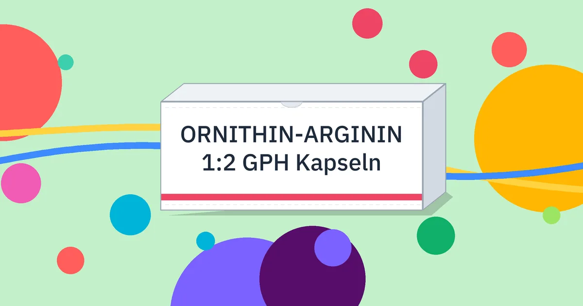 Symbolbild: Packung mit der Aufschrift ORNITHIN-ARGININ 1:2 GPH Kapseln (PZN 00948118) – Verfügbarkeit und Bezug in Apotheken in Frankfurt am Main