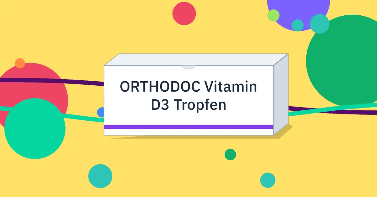 Symbolbild: Packung mit der Aufschrift ORTHODOC Vitamin D3 Tropfen (PZN 11297084) – Verfügbarkeit und Bezug in Apotheken in Frankfurt am Main