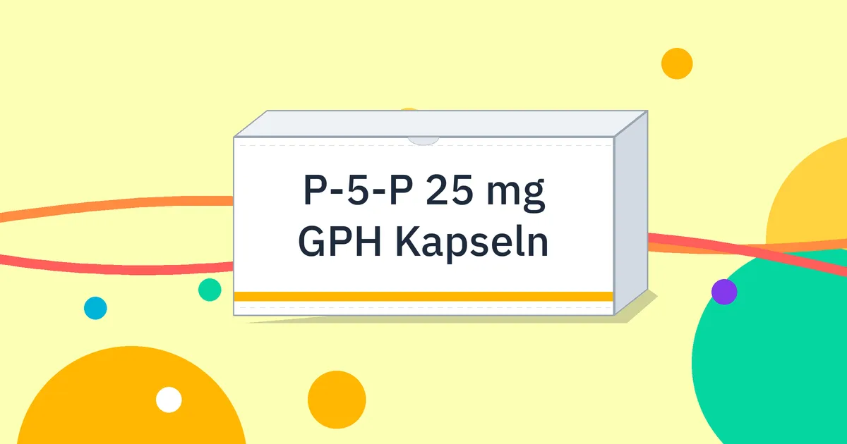 Symbolbild: Packung mit der Aufschrift P-5-P 25 mg GPH Kapseln (PZN 16935224) – Verfügbarkeit und Bezug in Apotheken in Frankfurt am Main