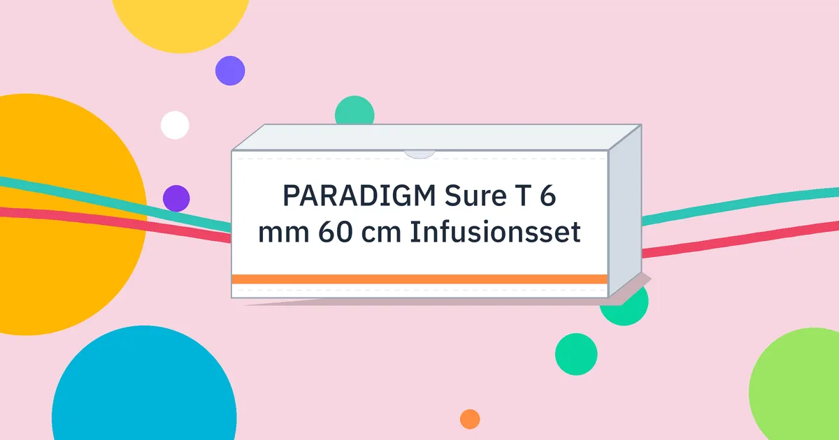 Symbolbild: Packung mit der Aufschrift PARADIGM Sure T 6 mm 60 cm Infusionsset (PZN 00497549) – Verfügbarkeit und Bezug in Apotheken in Frankfurt am Main