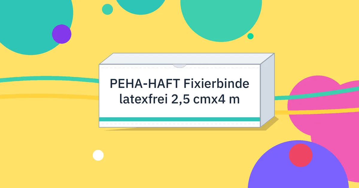 Symbolbild: Packung mit der Aufschrift PEHA-HAFT Fixierbinde latexfrei 2,5 cmx4 m (PZN 03544893) – Verfügbarkeit und Bezug in Apotheken in Frankfurt am Main