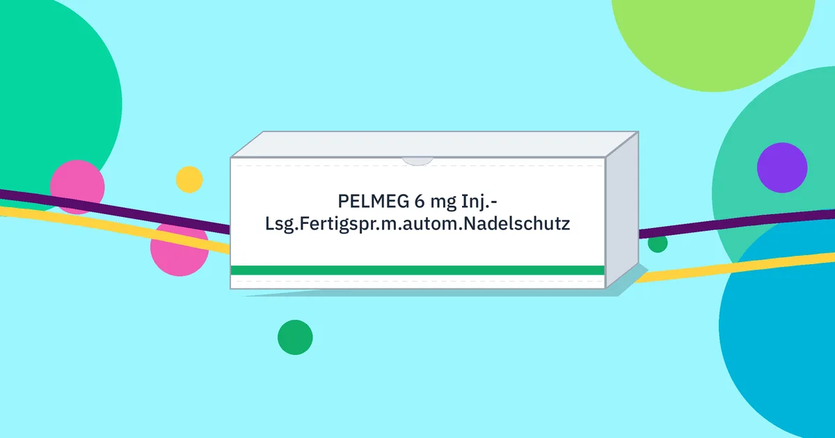 Symbolbild: Packung mit der Aufschrift PELMEG 6 mg Inj.-Lsg.Fertigspr.m.autom.Nadelschutz (PZN 19505547) – Verfügbarkeit und Bezug in Apotheken in Frankfurt am Main