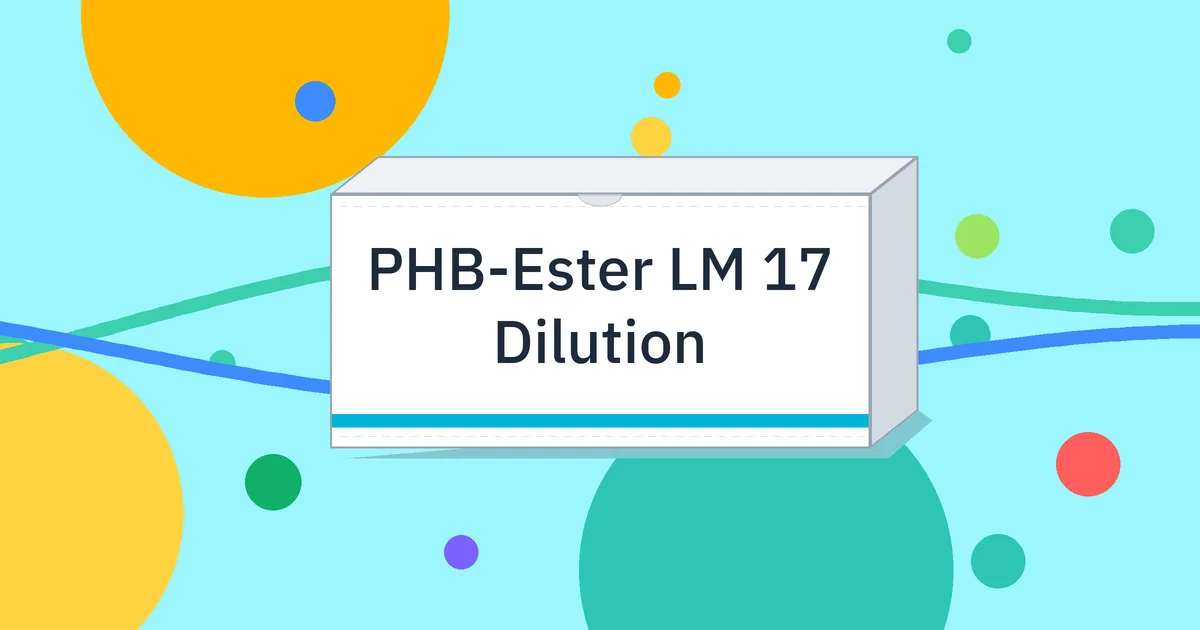 Symbolbild: Packung mit der Aufschrift PHB-Ester LM 17 Dilution (PZN 12978188) – Verfügbarkeit und Bezug in Apotheken in Frankfurt am Main
